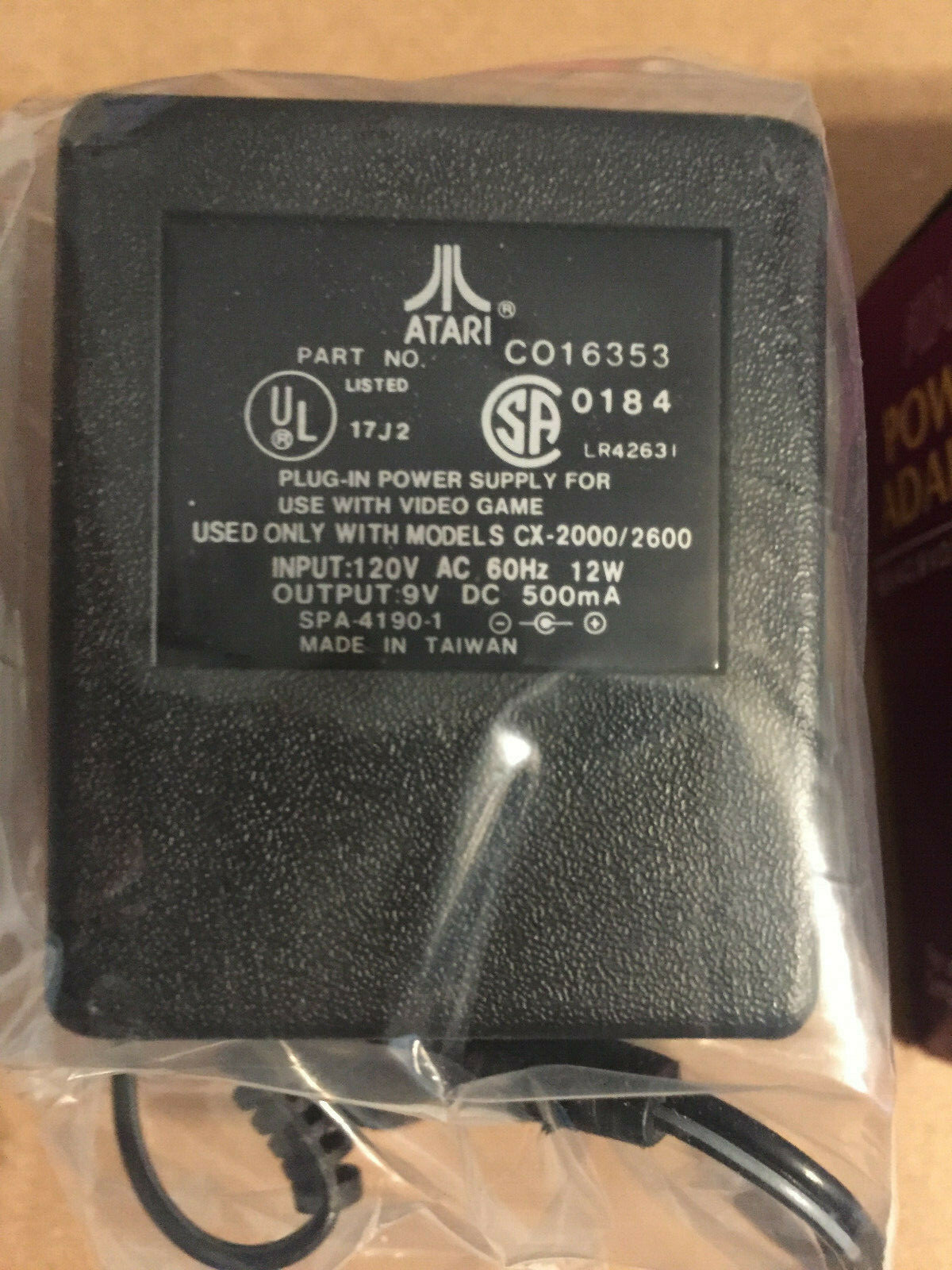 2600 POWER SUPPLY AC Adapter Plug Orig Atari New Purple | eBay