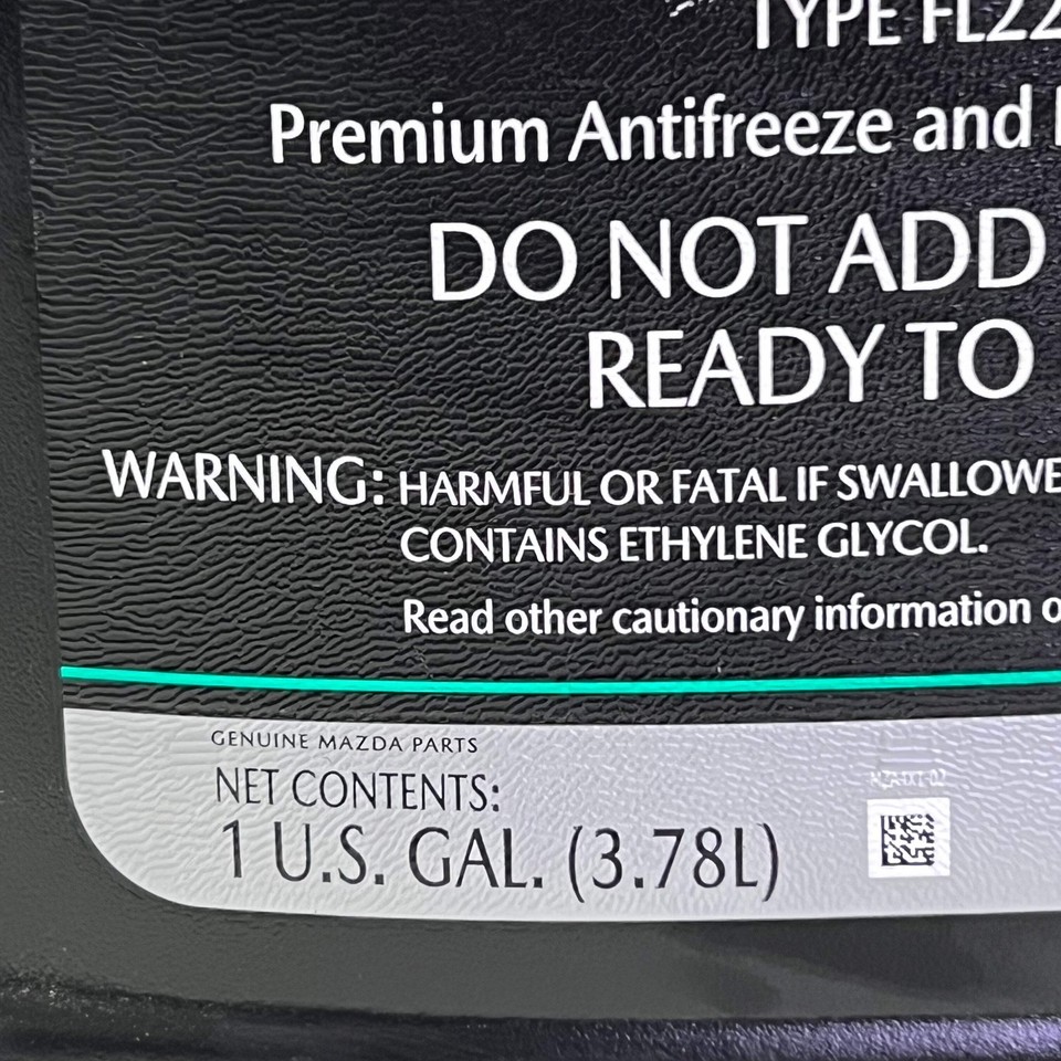 MAZDA 55/45 Prediluted Extended Life Coolant 1 Gal Type FL22, Black | eBay
