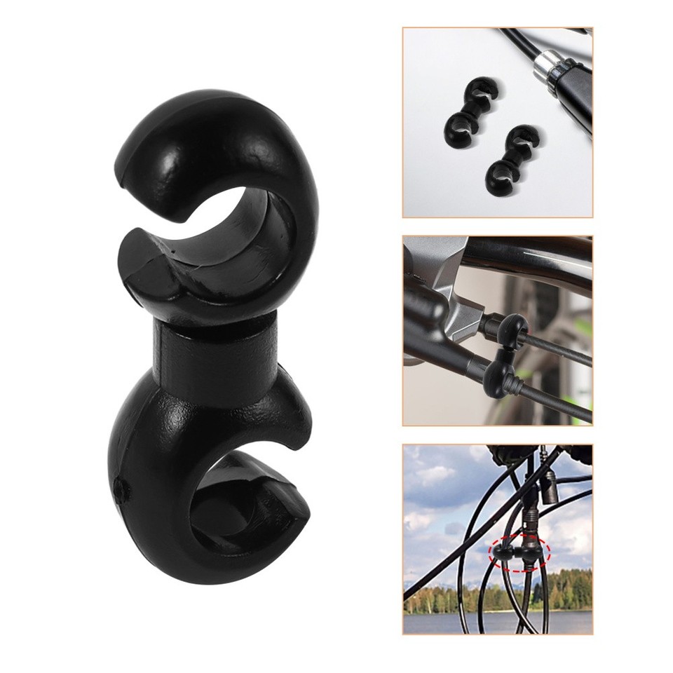60PCS Bike Cable Clamp: S Hook Clips - Bicycle Shifter Brake Wire ...