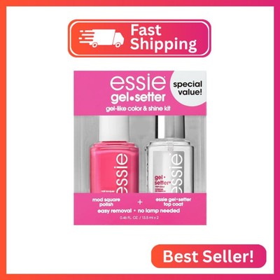 essie Gel Couture Nail Polish Kit, Hot Pink Nail Polish + Top Coat, Mod ...