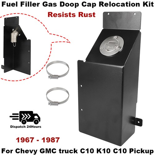 For 67-87 Chevy GMC Truck In Bed Fuel Filler C10 K10 Gas Door Cap ...