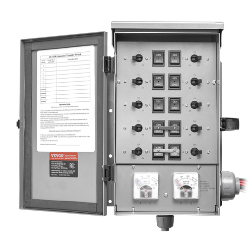 Manual Transfer Switch 30A Generator Transfer Switch Kit NEMA 3R 7500W ...