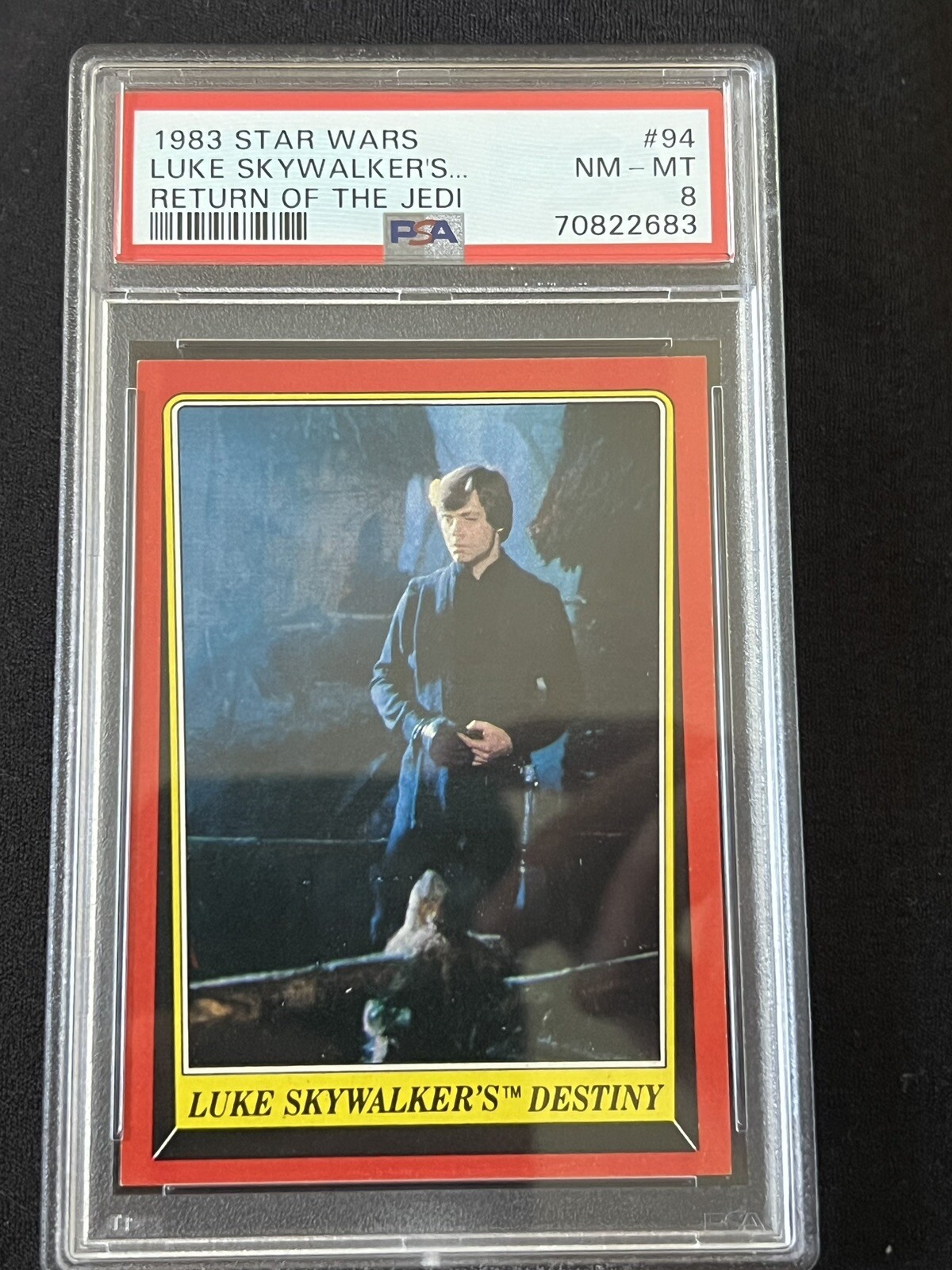 1983 Topps Star Wars Return of Jedi #94 LUKE SKYWALKER'S DESTINY PSA 8 ...