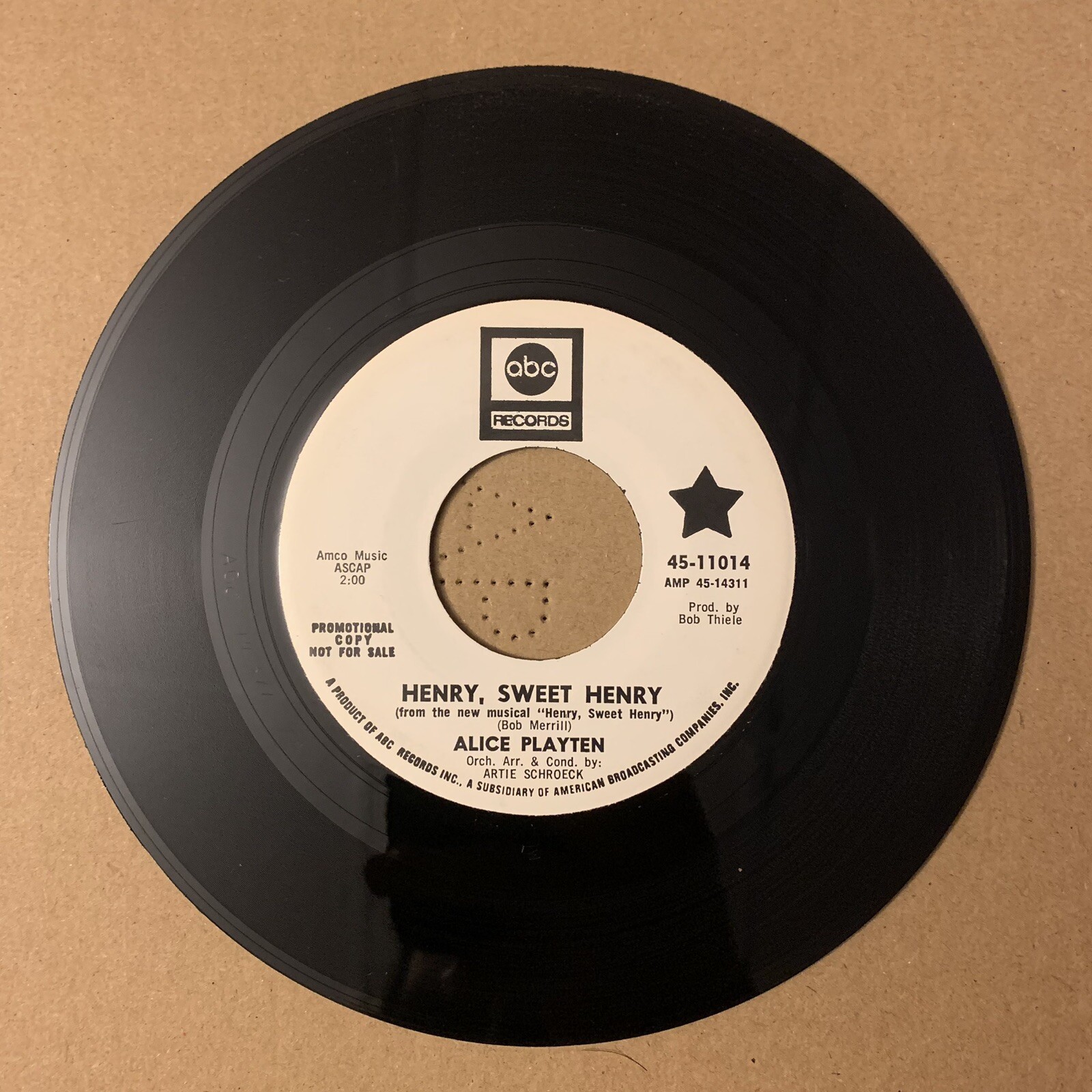 Alice Playten - Henry Sweet Henry / Pope Little Person 7” Vinyl 45RPM ...