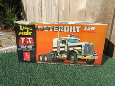 Vintage AMT Peterbilt 359 Conventional 1/43 Big Rid Truck Model Kit ...