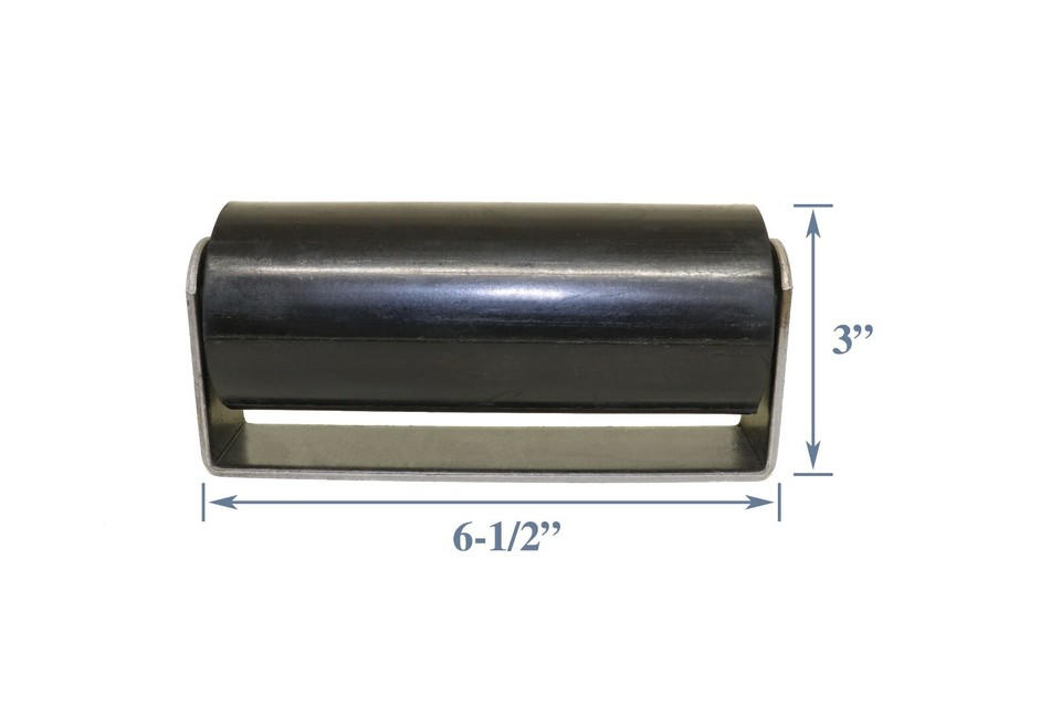 Gate Roller Rubber Top Guide Rubber 6" Sliding Rolling Slide Black | 2 ...