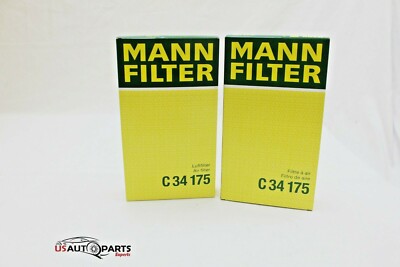 SET OF 2 MANN - Air Filter - C34175 - Mercedes E300 E320 - | eBay