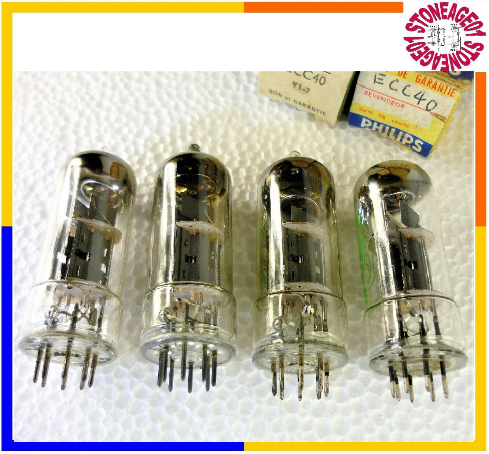 Vintage ECC40 (AA61) Philips, Mazda, Belvu, Rare tubes, NOS, NIB, 1 pcs ...