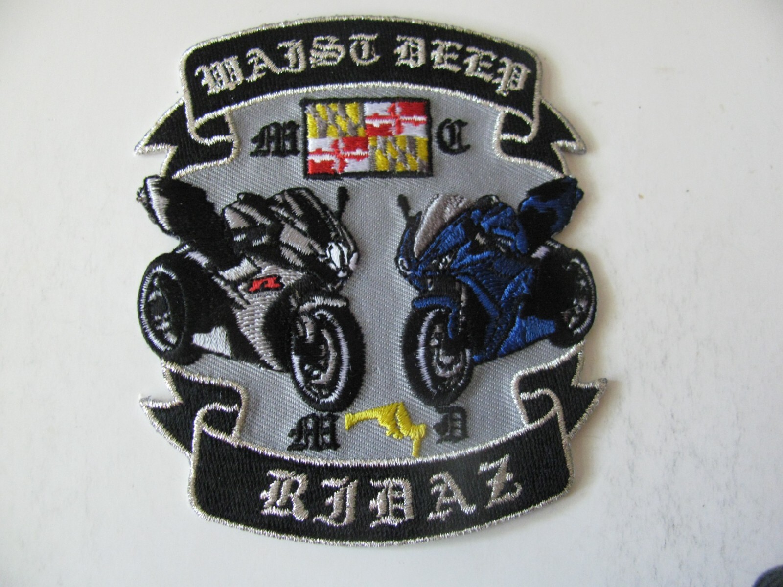 Motorcycle Patch Waist Deep Ridaz Riders MC 3.5" Iron On NOS New Free ...
