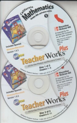 California Mathematics Concepts Skills & Problem TeacherWorks Plus ...