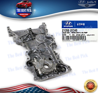 ⭐GENUINE⭐ Timing Chain Cover W/ Oil Pump 2014-2021 Hyundai Elantra ...