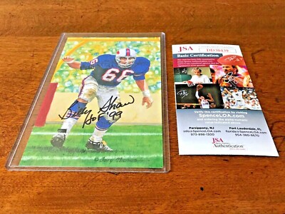 Billy Shaw NFL Goal Line Art Card- GLAC- Autograph/Signed- HOF- Buffalo ...