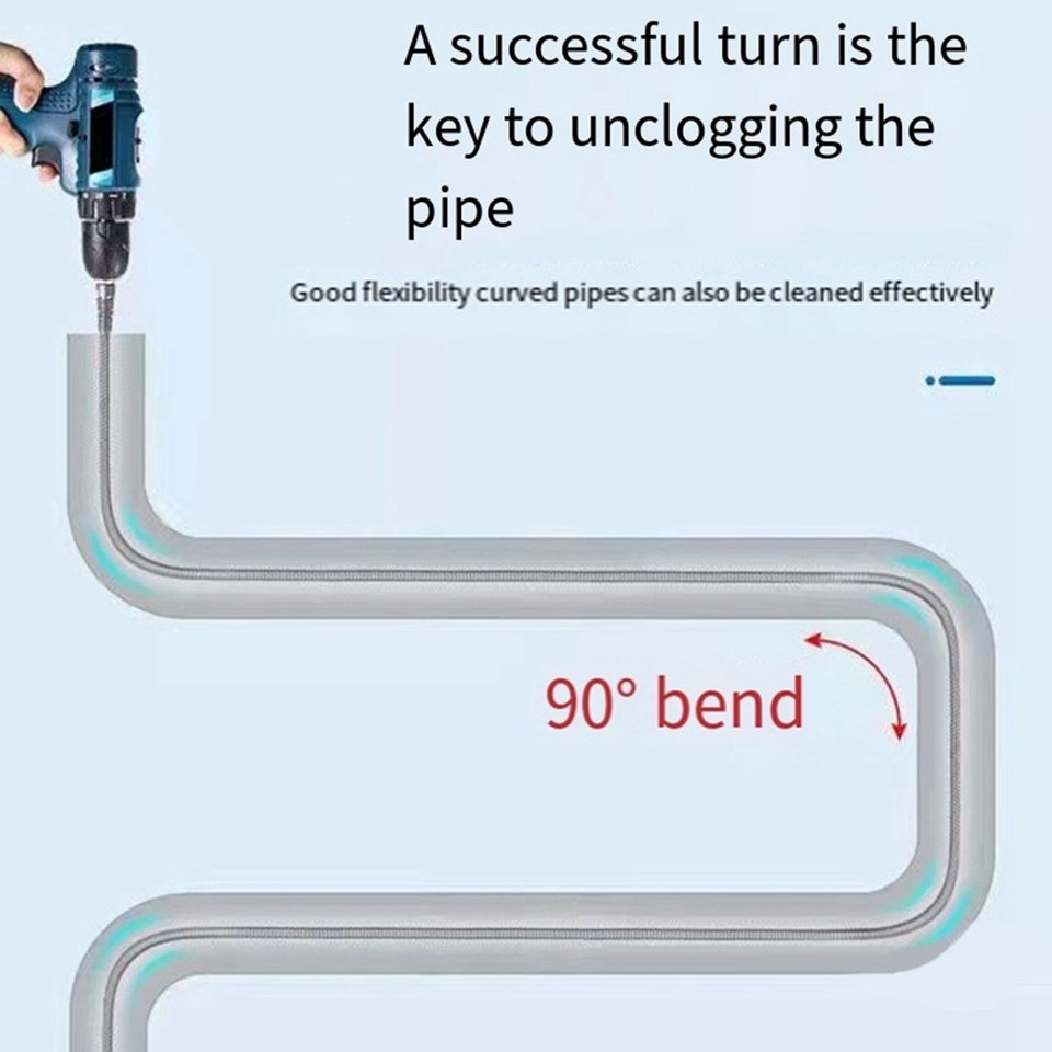 5 Meter Electric Drill Dredging Spring Sink Pipe Sewer Dredging Tool ...