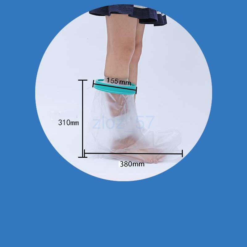 HOT Waterproof Cast &Dressing Protector Showeer Bath Cover Reusable Leg ...