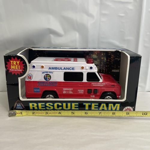 NIB Vintage Rare 1994 FunRise City Force “Rescue Team” #18 Ambulance ...