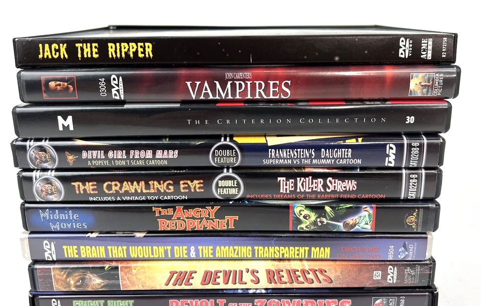 Lot Of 14 Cult Classic Obscure Horror DVD Films Movies In 9 Cases ...