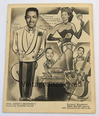 Cecil Austin's Grooveneer's Jazz R & B 1940's Autographed Original ...