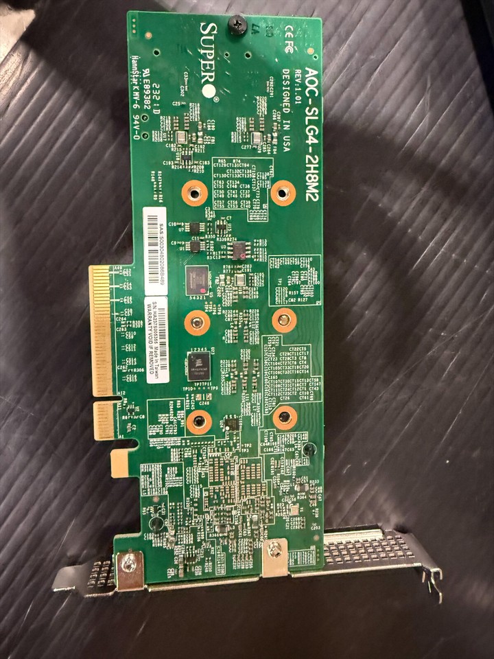 Supermicro AOC-SLG4-2H8M2 LP 2x PCIe Gen 4 Hybrid NVMe/SATA M.2 | eBay