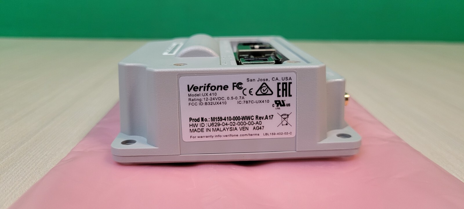 Verifone UX-400 M159-410-100-CAC Contactless Card Reader Connection ...