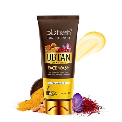 BIOFRESH HERBALS Ubtan Face Wash 120ml Skin Whitening Curcuma Cleanser ...