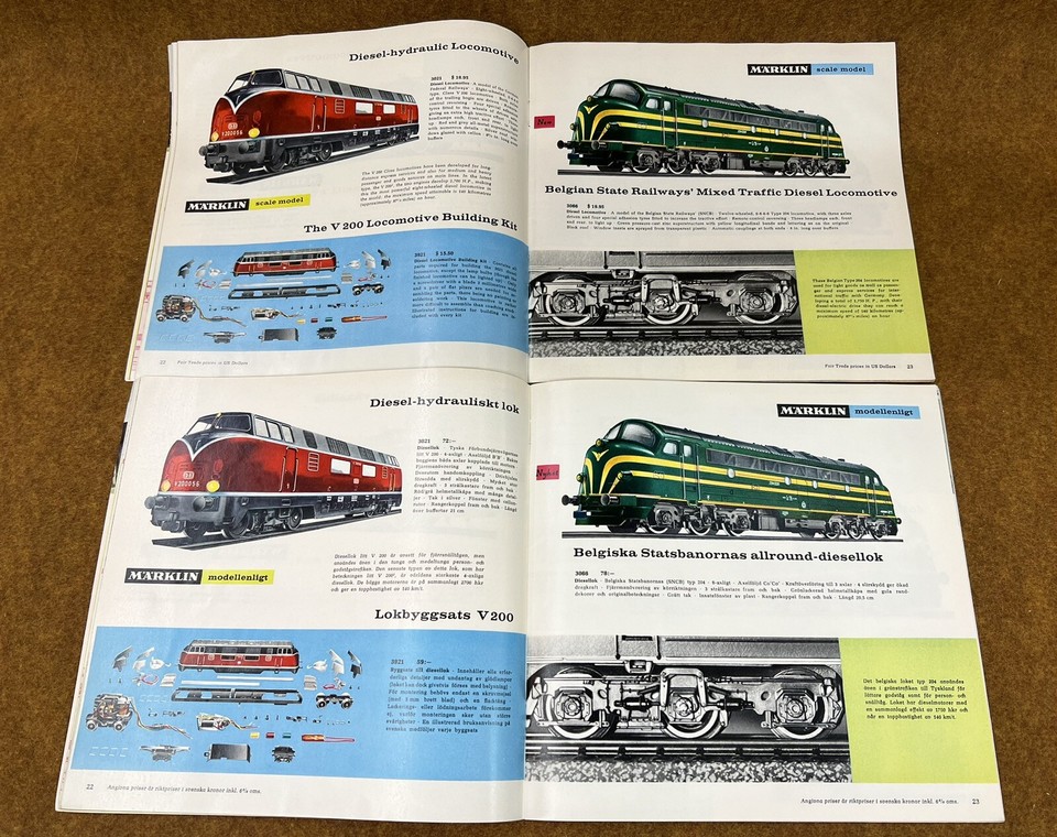 Vintage MARKLIN HO Scale GERMAN AND ENGLISH VERSIONS Model Train ...