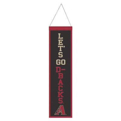 ARIZONA DIAMONDBACKS LET'S GO D-BACKS WOOL BANNER 8" X 32" WINCRAFT 🐍 ...