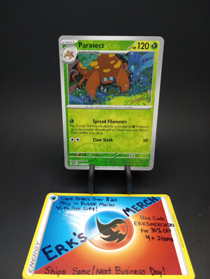 Parasect 047/165 English 151 Reverse Holo Uncommon Pokemon Card | eBay