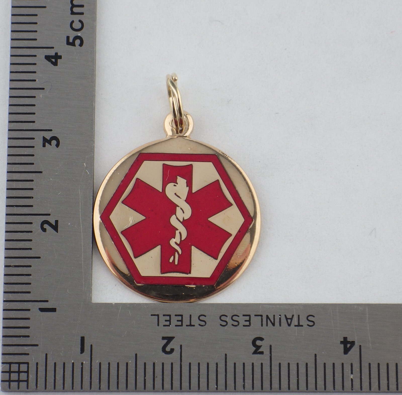14K Yellow Gold Medical Alert Pendant 19 mm. * | eBay