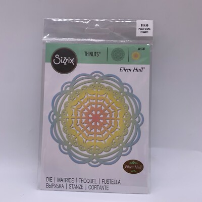 Sizzix Thinlits Die by Eileen Hull 665587 Heart Mandala | eBay