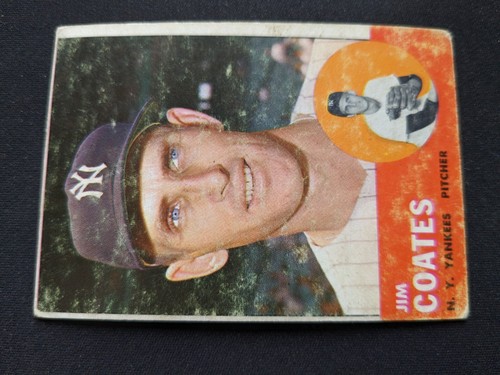 1963 Topps Baseball Card # 237 Jim Coates - New York Yankees (VG) | eBay