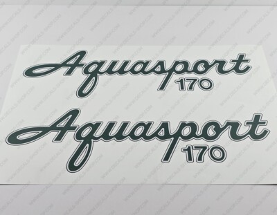 AQUASPORT 170 BOAT DECALS 18" x 5.7" 2pcs. | eBay
