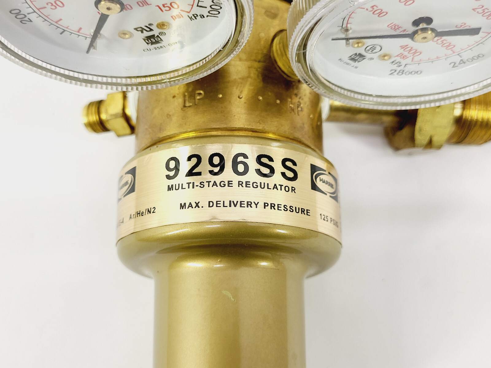 Harris 9296SS-125-510 General-Purpose SS Diaphragm Two-Stage Pressure ...