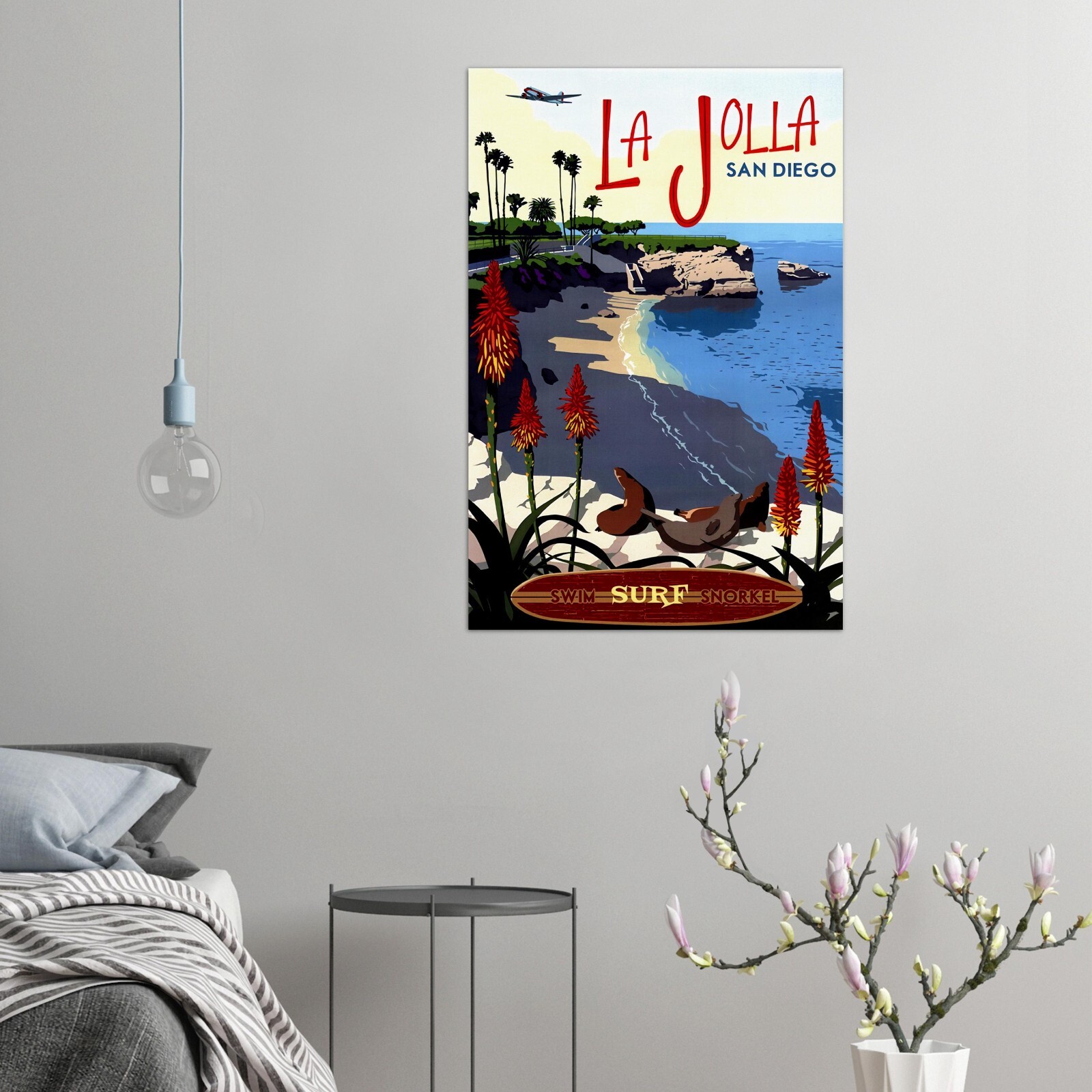 La Jolla - San Diego - Vintage Travel Poster, Retro Posters | eBay