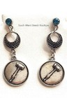 Crystal Law Earrings Silver Plated Lawyer Paralegal Attorney JD ...