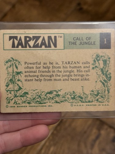 💥 1966 #1 Tarzan Philadelphia Card Call Of The Jungle | eBay