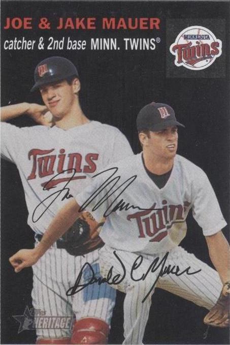 2003 Topps Heritage - Joe Mauer, Jake Mauer #139 Black Background for ...