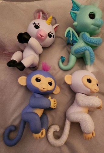 WowWee Fingerlings interactive toy pets monkeys unicorn dragon 4x ...