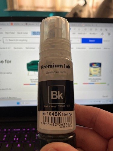 X1 70ML BLACK DYE INK FITS EPSON ECO TANK PRINTERS ET-2811 ET-2820 ET ...