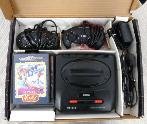 Sega Mega Drive 2 16-BIT Console Including 2 Controllers and 2 Games ...