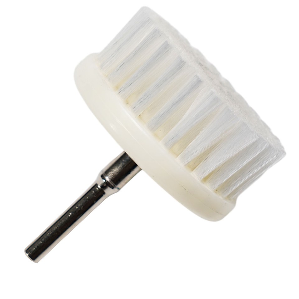 Soft Drill Powered Brush Brush Head White + Metal 1 Pcs Nanowire ...
