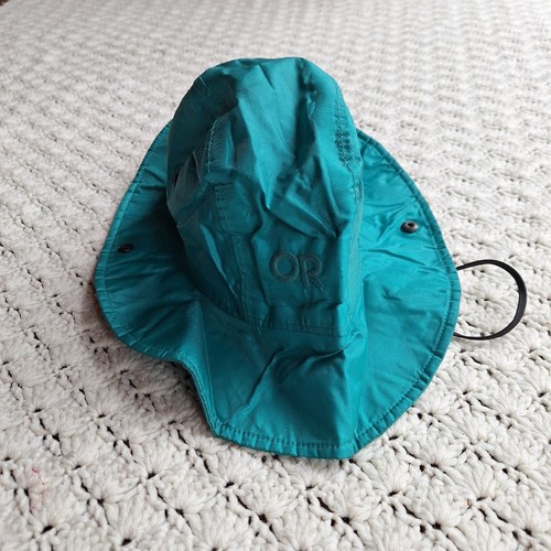 Outdoor Research OR Seattle Sombrero Nylon Rain Hat Teal Blue - Large ...
