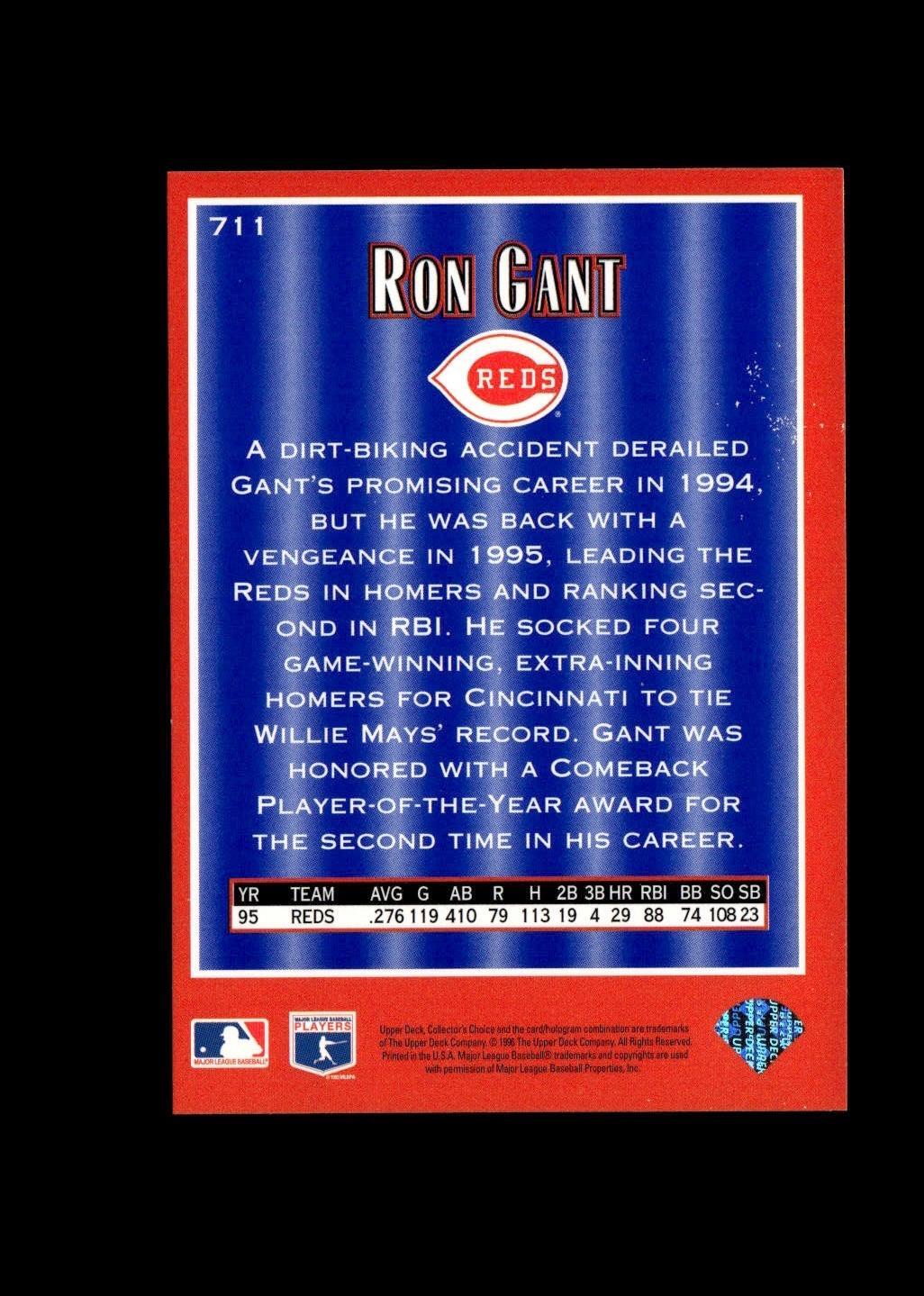Ron Gant 1996 Collector's Choice Baseball Card #711 Cincinnati Reds | eBay