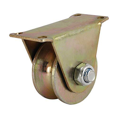 4 Pack 2" U-Type Groove Wheel Rigid Caster with Bracket for Rolling ...