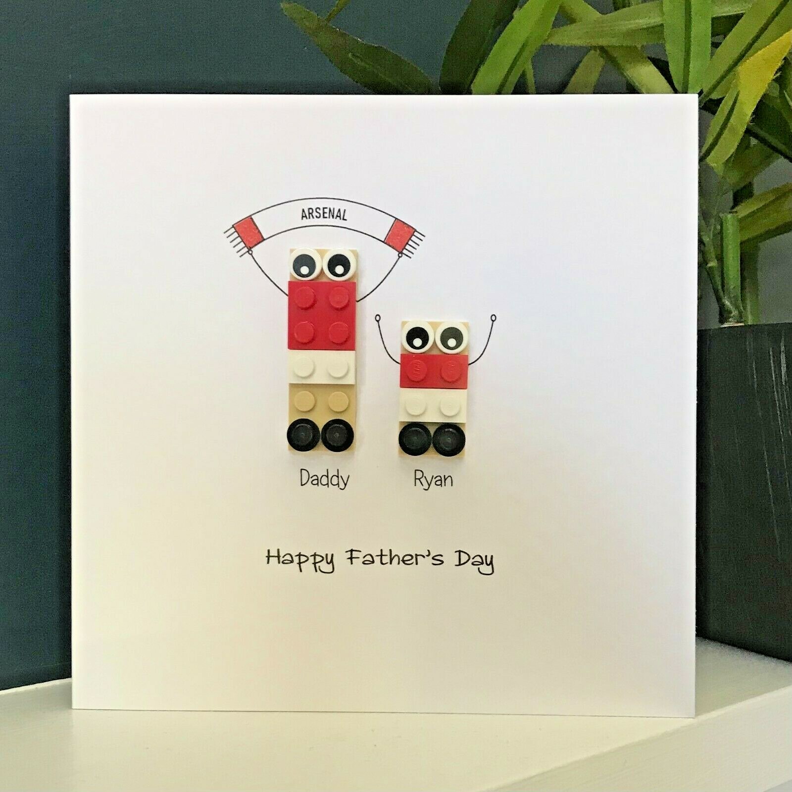 Personalised family any Football team birthday or father's day card ...