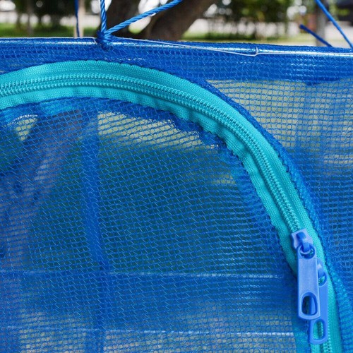 Folding Drying Cage for Fish Meat Clothes - 4-Layer Herb Fish Net Rack ...