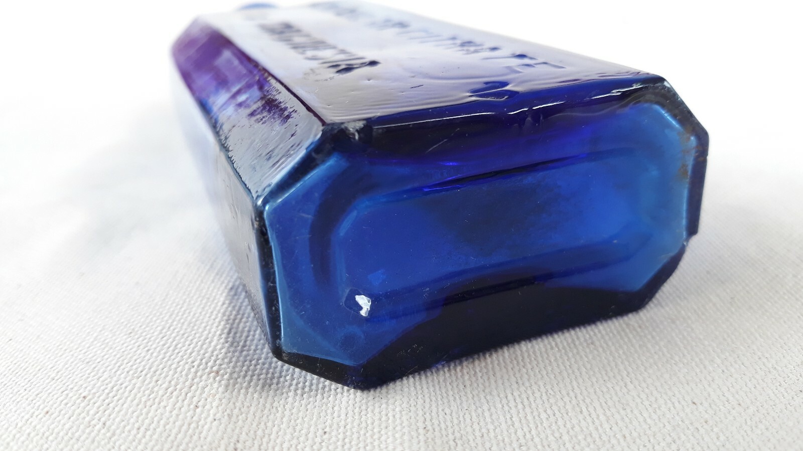 Cobalt Blue Granular Citrate Of Magnesia Blown Patent Medicine Bottle ...