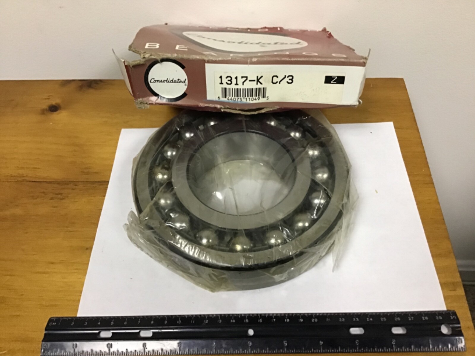 Consolidated 1317-K C/3 Self Aligning Bearing, 85mm ID, 180mm OD, 41mm ...