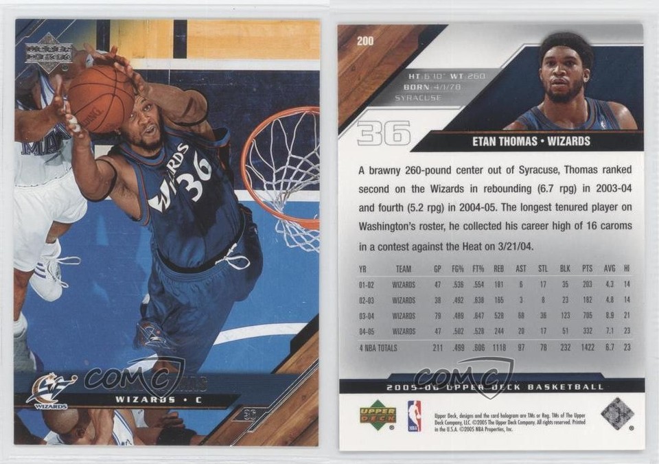 2005-06 Upper Deck Etan Thomas #200 0a1 | eBay