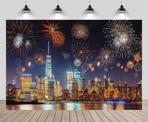 7x5ft New York City Skyline Backdrop Skyscrapers City Skyline NYC Night ...
