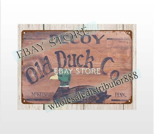 Decoy Old Duck metal tin sign living room design wall lodge cafe ...